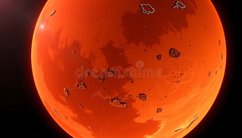 Red Planet Mars in Outer Space, Celestial Body and Planetary ...