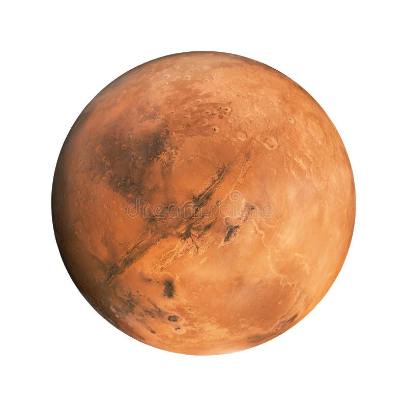 Planet Mars, the Red Planet Isolated on White Background Stock Photo ...