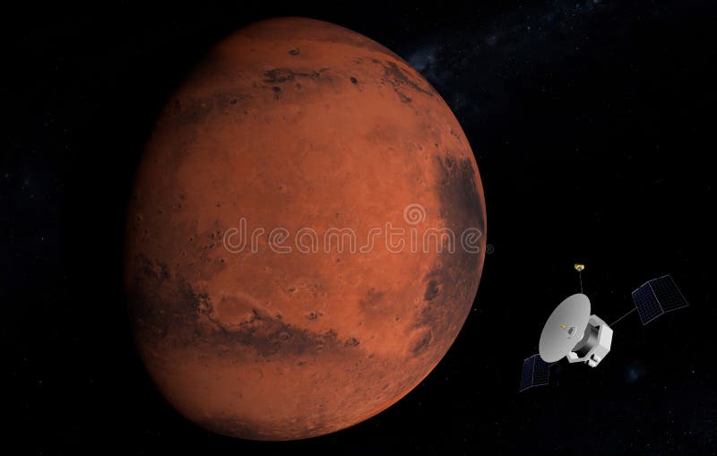 Red Planet Mars - is a Planet of the Solar System. Interplanetary Probe ...