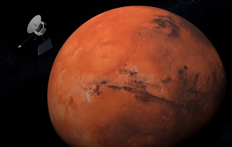Red Planet Mars - is a Planet of the Solar System. Interplanetary Probe ...