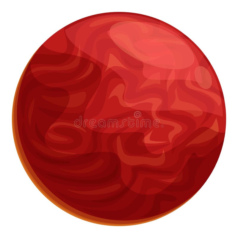 Red Planet Mars Rotating in the Solar System Stock Vector ...