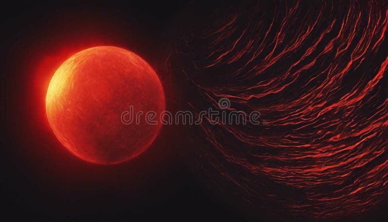Red? Planet with Red Storm Generate Ai Stock Illustration ...
