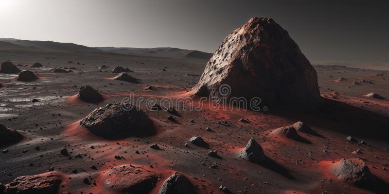 Red Planet Surface Texture Asteroid Dark Mars. Stock Image - Image of goddess, venus: 374279801