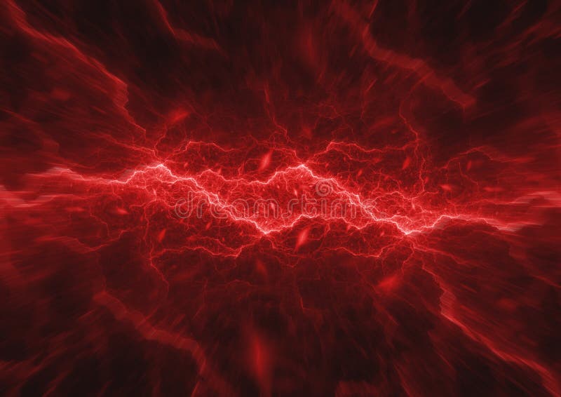 Red Plasma, Abstract Electrical Stock Illustration - Illustration of ...