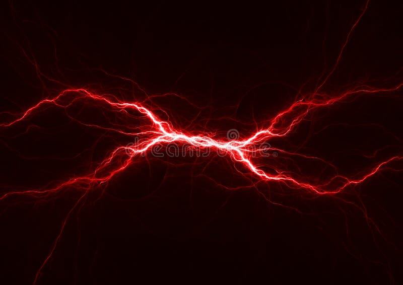 Red plasma lightning stock illustration. Illustration of coil - 104750505