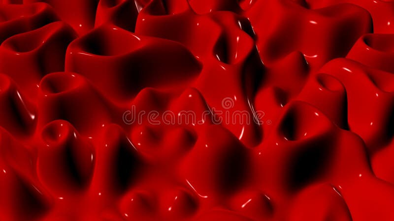 Red Plasma Waves, Background, Reflection, 3D Render, Luxury, Unique ...