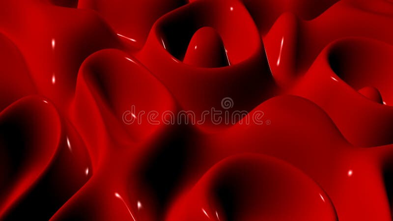 Red Plasma Waves, Background, Reflection, Unique Design, Luxury, 3D ...