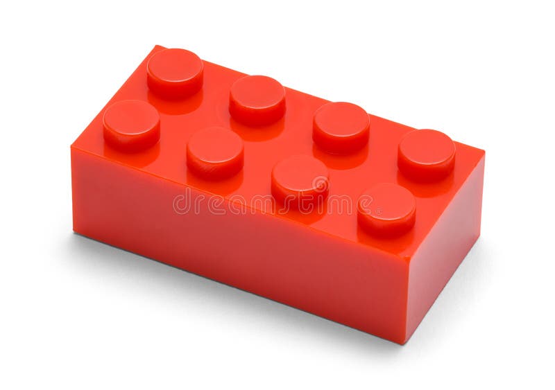 Red Plastic Block stock image. Image of game, child - 130813353
