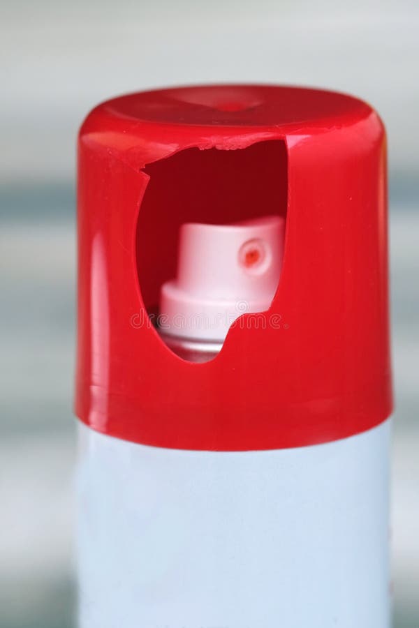 Red Plastic Cap with a Hole. Stock Image - Image of paint, cosmetic ...