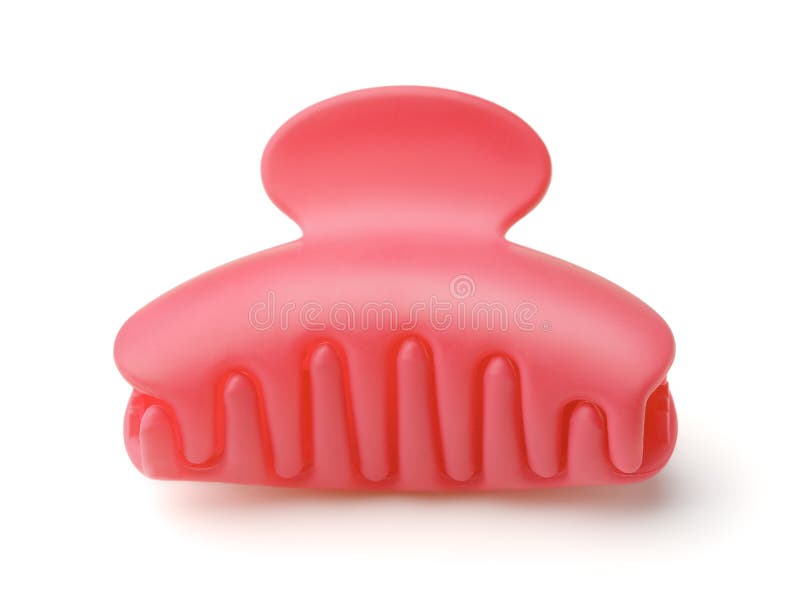 Red plastic claw hair clip stock photo. Image of elegance - 334909252