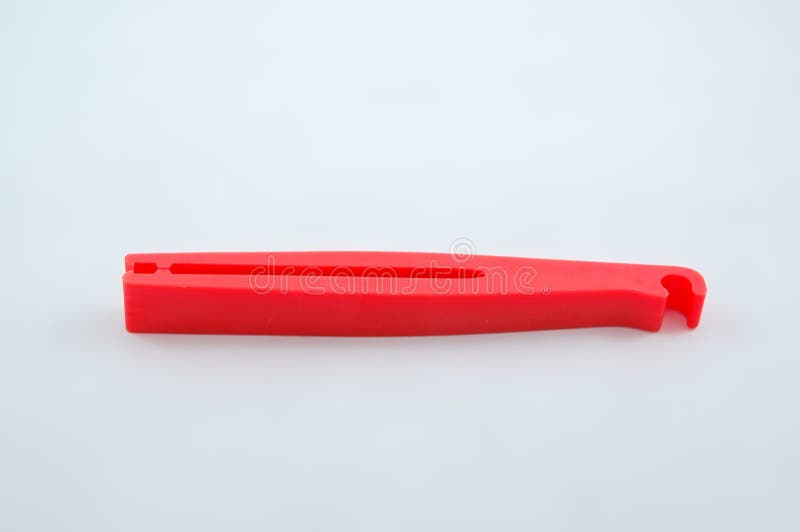 Red Plastic Clip Tool for Car Repair and Emergency Stock Image - Image ...