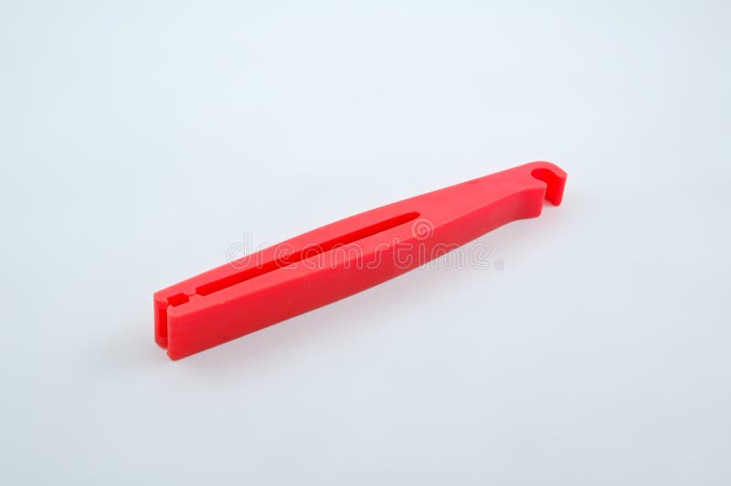 Red Plastic Clip Tool for Car Repair and Emergency Stock Image - Image ...