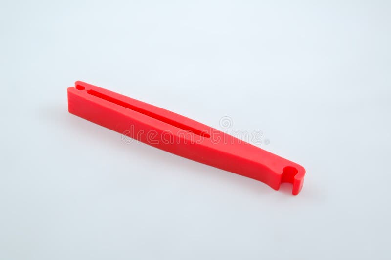 Red Plastic Clip Tool for Car Repair and Emergency Stock Image - Image ...