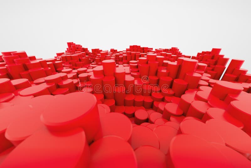 Red plastic columns stock illustration. Illustration of plastic - 29931424