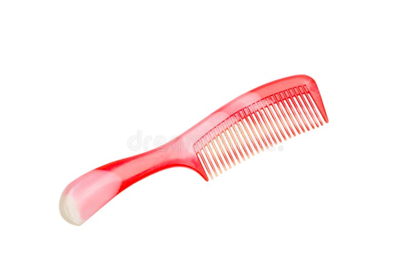 Plastic Comb Isolated on White Background Stock Image - Image of ...