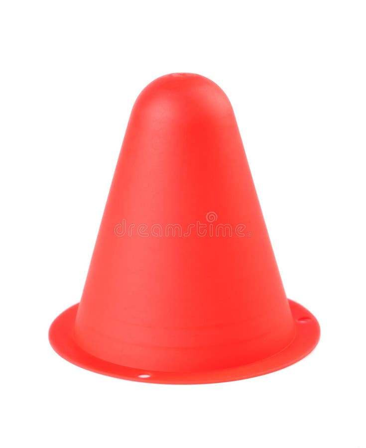 Red plastic cone stock photo. Image of safety, industry - 33568802