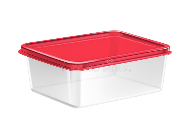 Red Plastic Container Composition Stock Vector - Illustration of ...