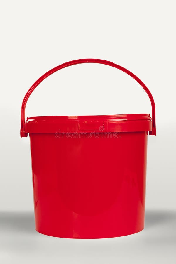 Red plastic container stock photo. Image of bucket, single - 66162432