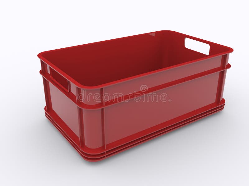 Plastic crate stock illustration. Illustration of packing - 41422224