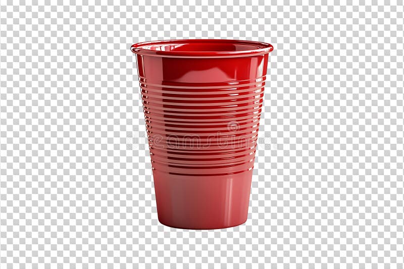 Red Plastic Cup Isolated on White and Transparent Background PNG Image ...