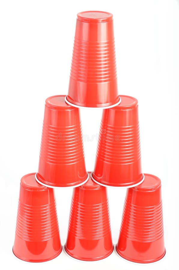 Red Plastic Cups stock photo. Image of objects, disposable - 18388606