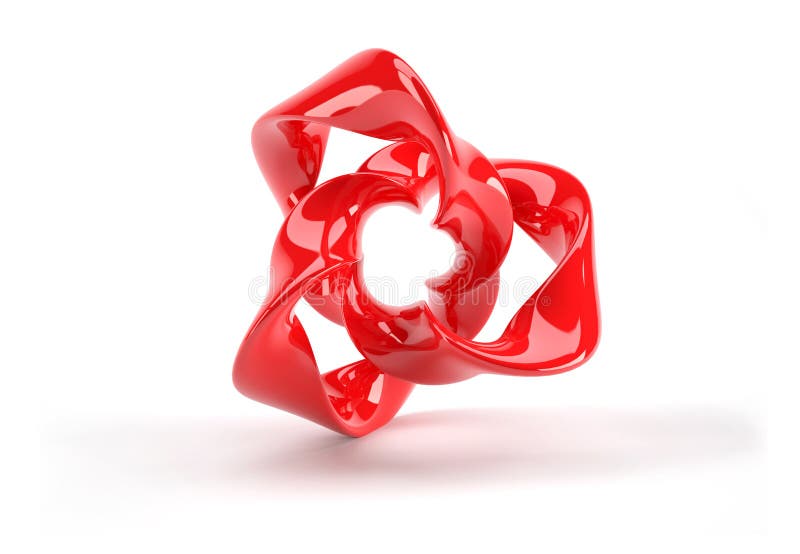 Red Plastic 3d Abstract Object Stock Illustration - Illustration of ...