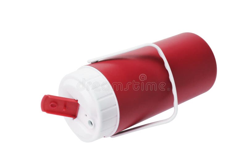 Red Plastic Flask stock image. Image of open, single - 26472595