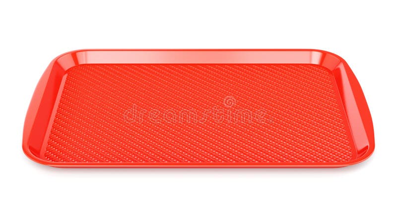 Red Plastic Food Tray with Empty Liner Stock Illustration ...