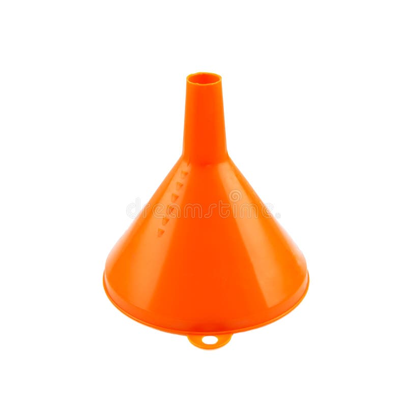 Red Plastic Funnel Isolated on White Stock Photo - Image of plastic ...