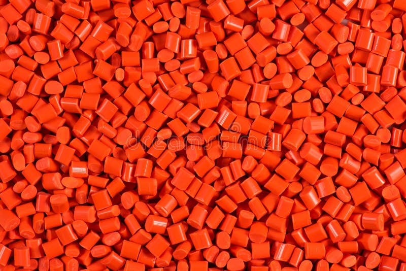 Red Plastic Granulate Pellets Stock Photo - Image of gradient, batch ...