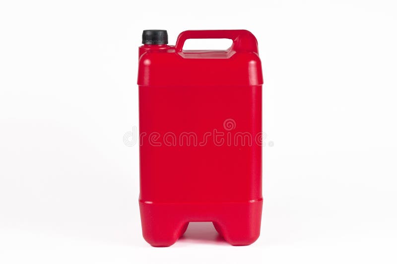 Red plastic jerrycan stock image. Image of lubricant - 78857699