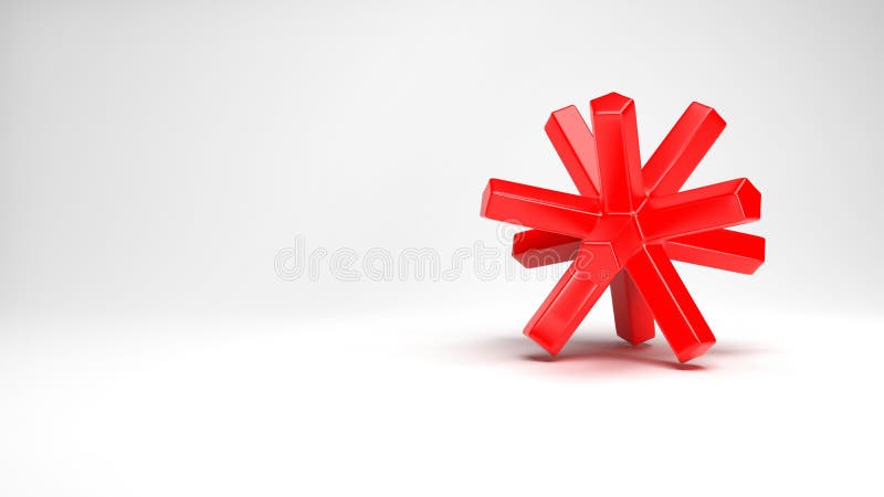 Red plastic object stock illustration. Illustration of smooth - 82276576