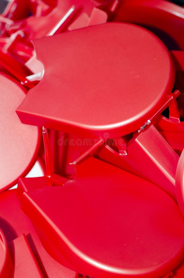 Red plastic objects stock image. Image of abstract, industrial - 33725629
