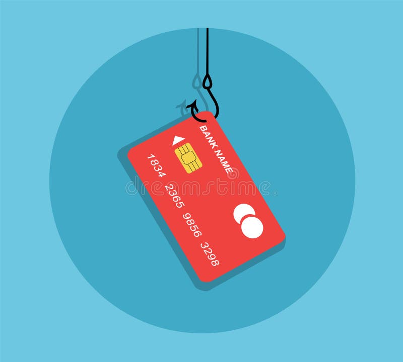 Plastic card on the hook stock vector. Illustration of design - 124612812