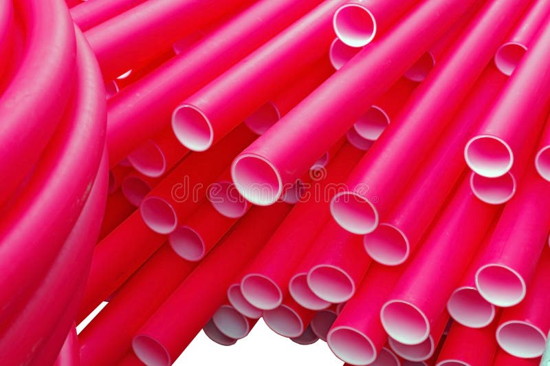 Red Plastic Pipes for Building Stock Photo - Image of piping, tubing ...