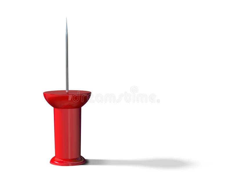 Red Plastic Push Pin stock illustration. Illustration of push - 7275441