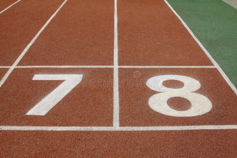 Red Plastic Runway in a Sports Ground Stock Photo - Image of olympic ...