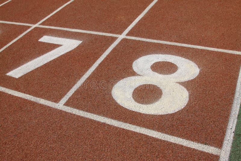 Red Plastic Runway in a Sports Ground Stock Photo - Image of venues ...