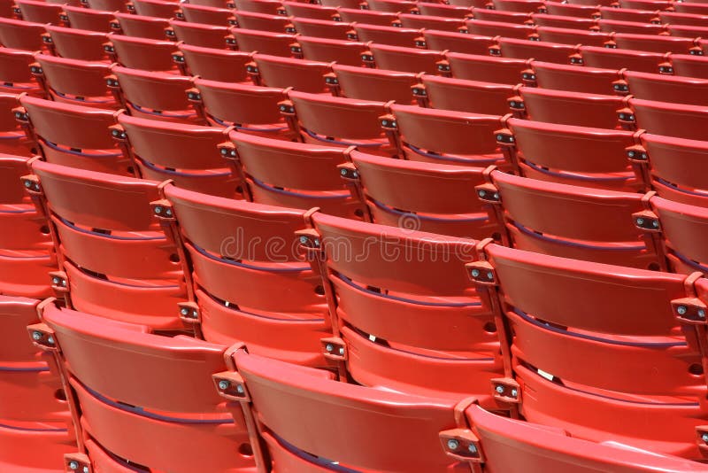 Red plastic seats, side stock photo. Image of seat, side - 2438512