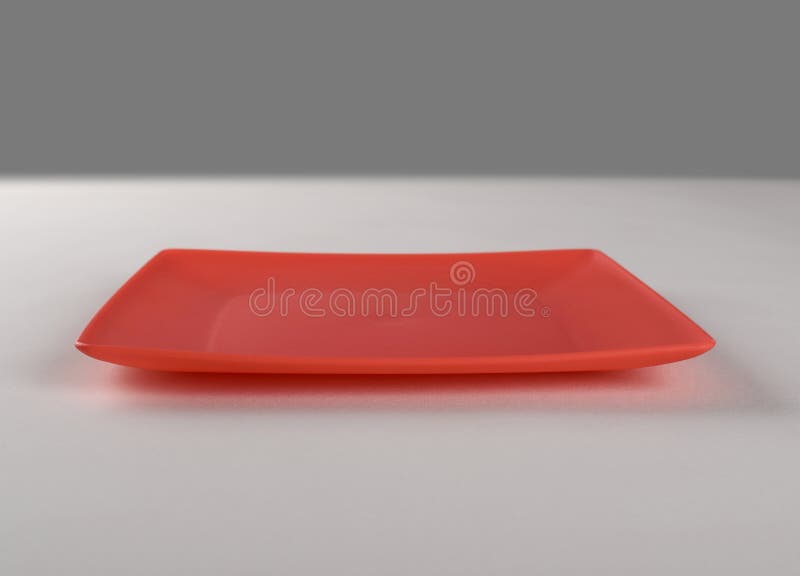 Red plastic shallow dish stock image. Image of food, round - 86483967