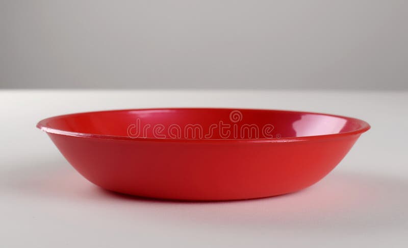 Red plastic shallow dish stock image. Image of food, shallow - 86486507