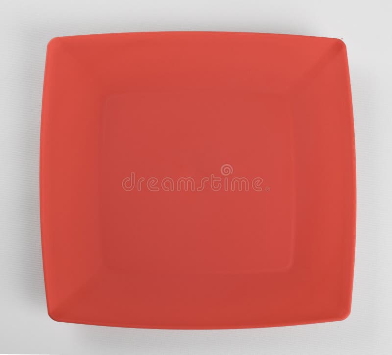 Red Plastic Shallow Dish Food Stock Image - Image of shallow, color ...
