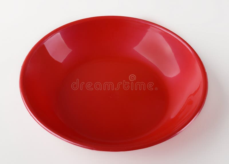 Red plastic shallow dish stock image. Image of food, shallow - 86486375