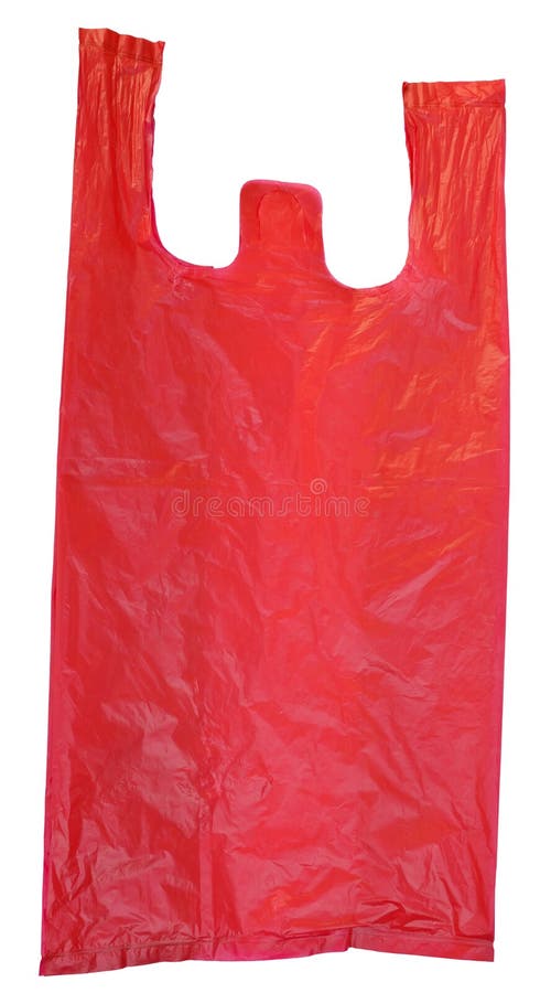 Red Plastic Shopping Bag stock image. Image of shopping - 35613541
