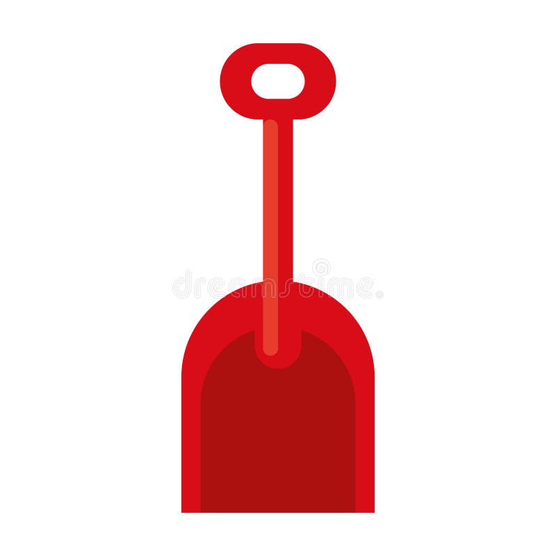 Red plastic shovel toy stock illustration. Illustration of cute - 248230239