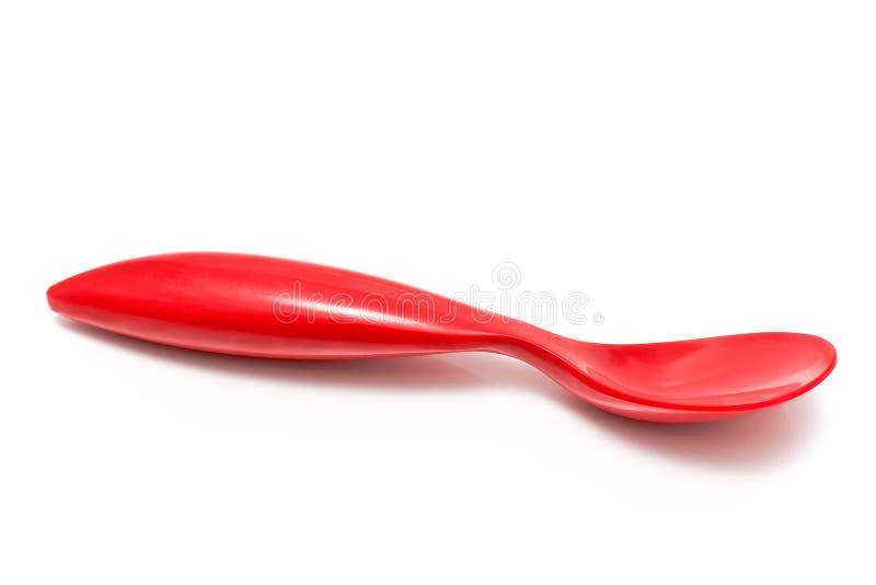 Red plastic spoon stock photo. Image of setting, tableware - 22382778