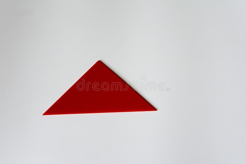 Red plastic triangle stock image. Image of cumulus, natural - 190098749