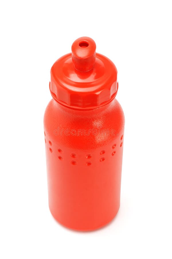 Red Plastic Water Container Stock Photo - Image of refreshment, white ...