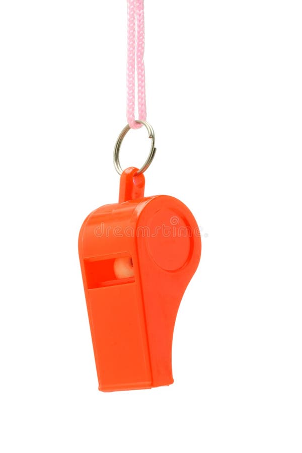 Red plastic whistle stock image. Image of close, blow - 15612925