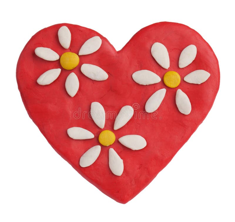 Plasticine heart stock image. Image of valentine, hand - 25060955